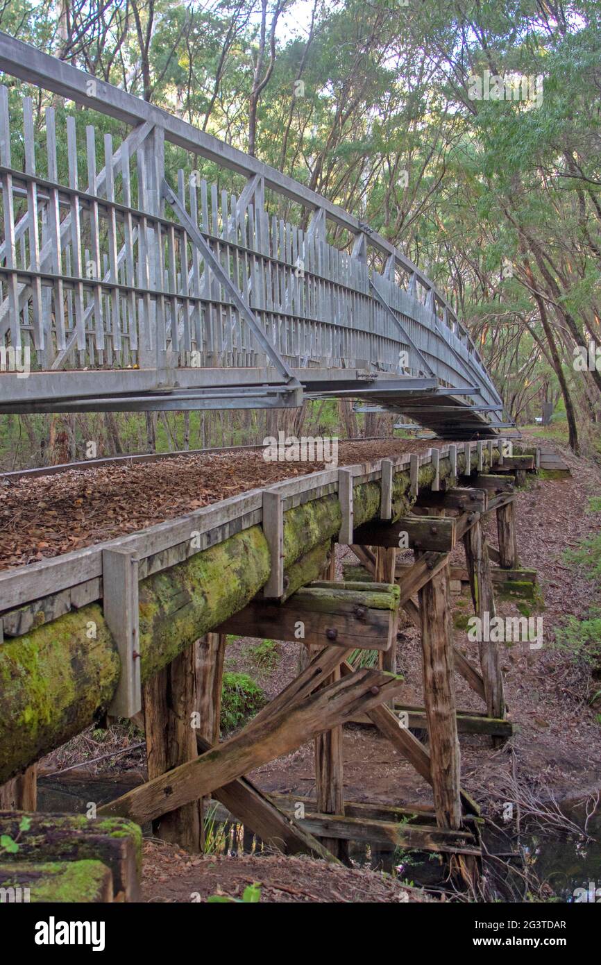 Bridge on the Wadandi Track near Margaret River Stock Photo - Alamy