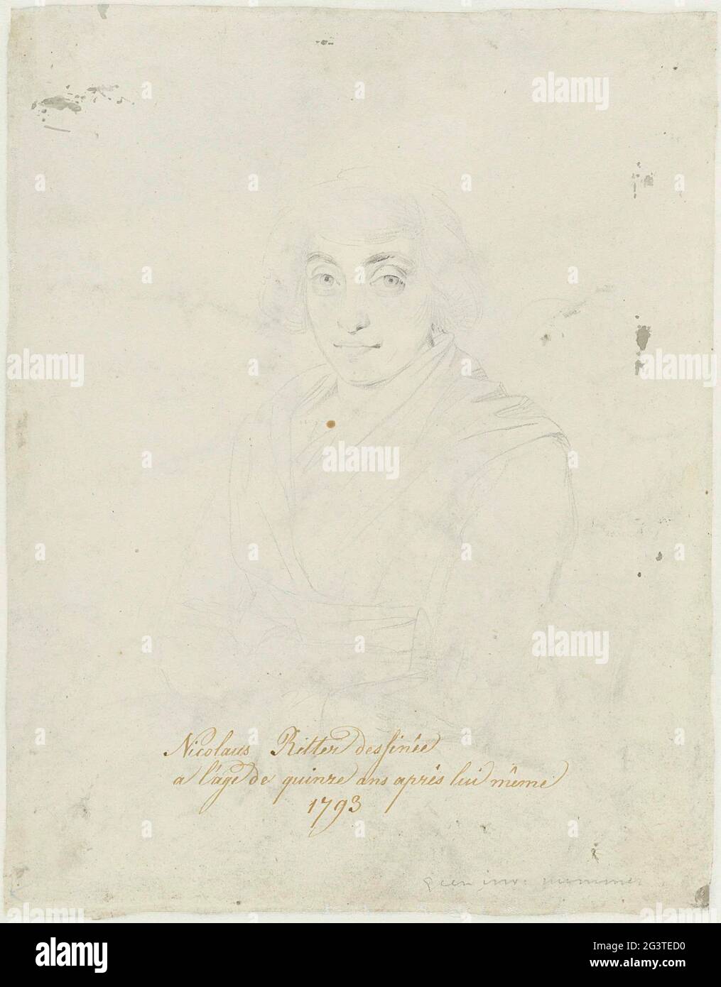 Self-portrait of Nicolaus Ritter Stock Photo - Alamy