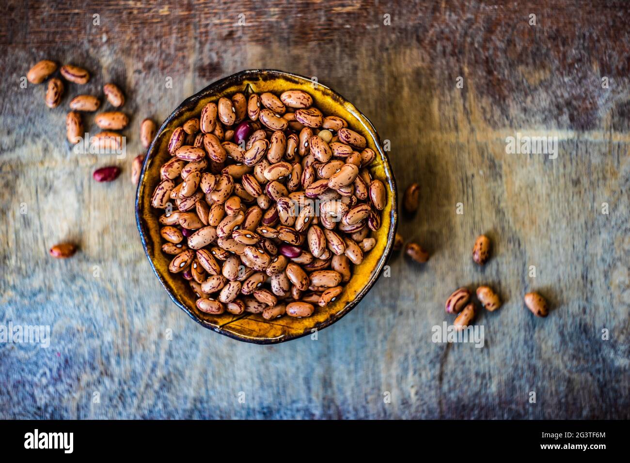 Organic food concept with raw beans Stock Photo - Alamy