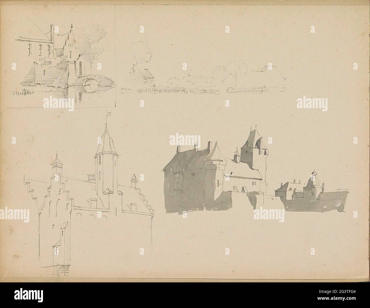 Study sheet with buildings. Study sheet with buildings, possible ...