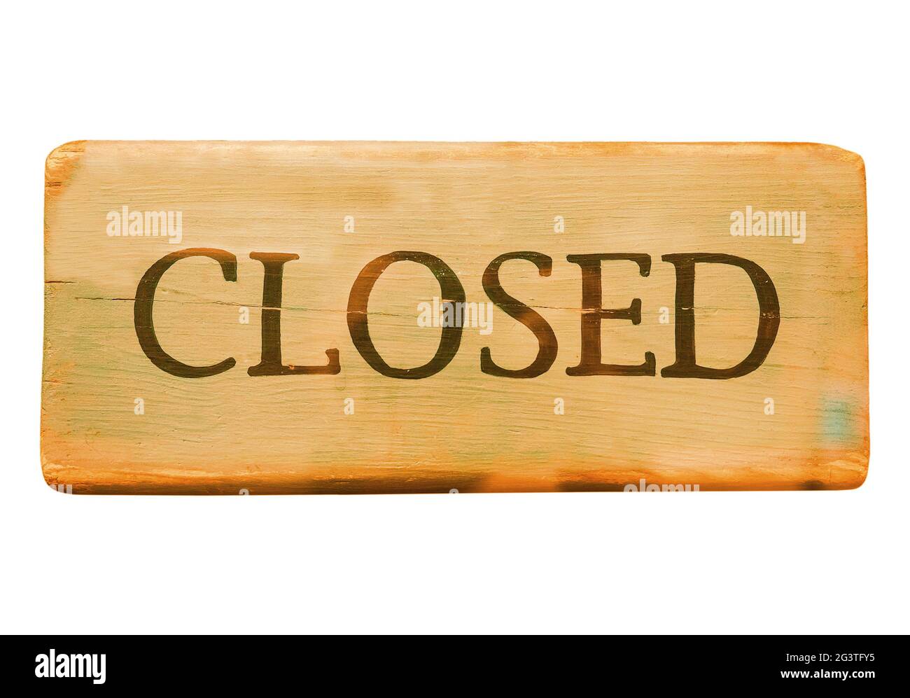 Wooden closed sign Stock Photo - Alamy