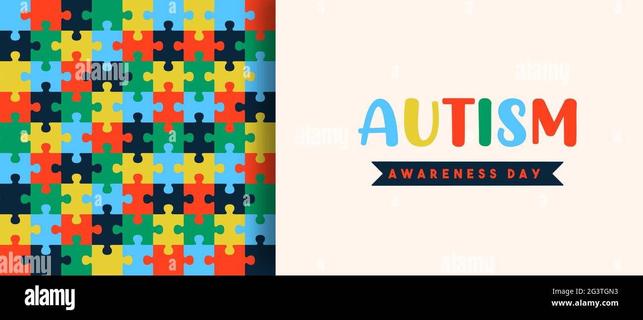 Autism awareness day web banner illustration of paper cut colorful ...