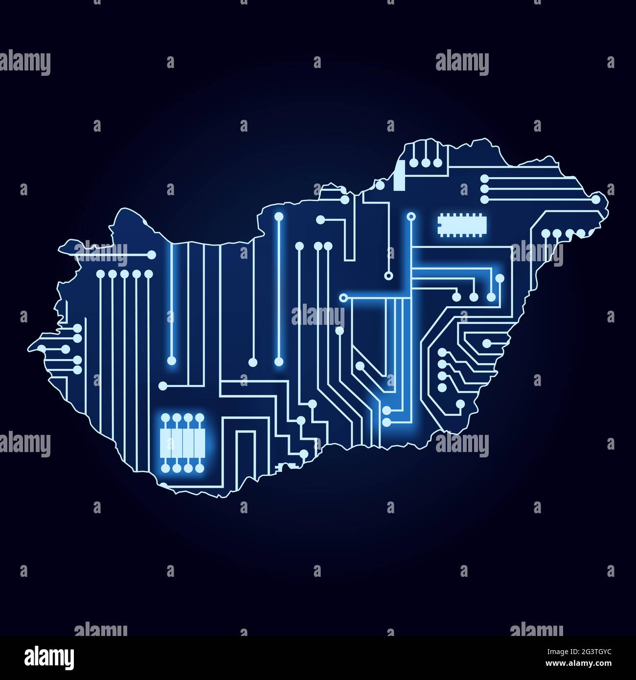 Integrated circuit map Stock Vector Images - Alamy