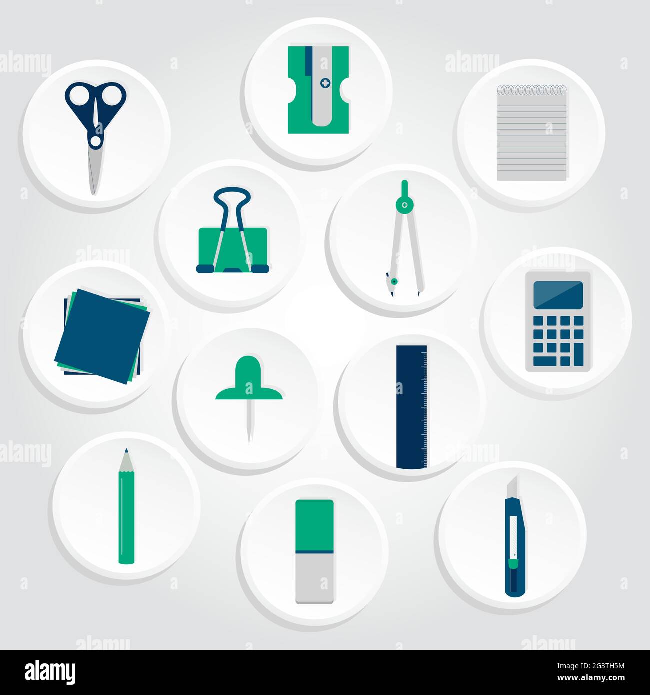 Pencil ruler rubber paper Stock Vector Images - Alamy