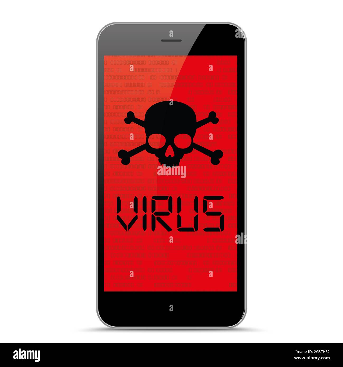 Smartphone Virus Skull Stock Photo - Alamy