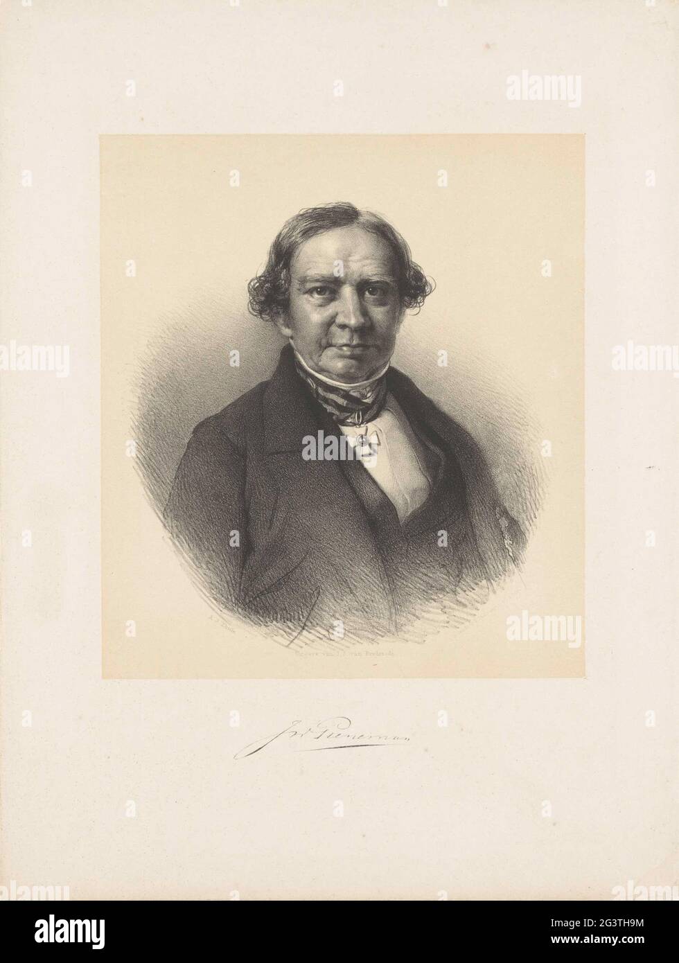 Portrait of Jan Willem Pieneman. The portrait carries a knighthood to ...