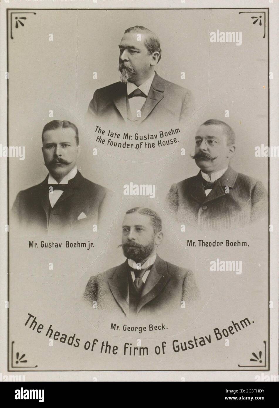 Photo montage of the committee members of Gustav Boehm: founder launch ...