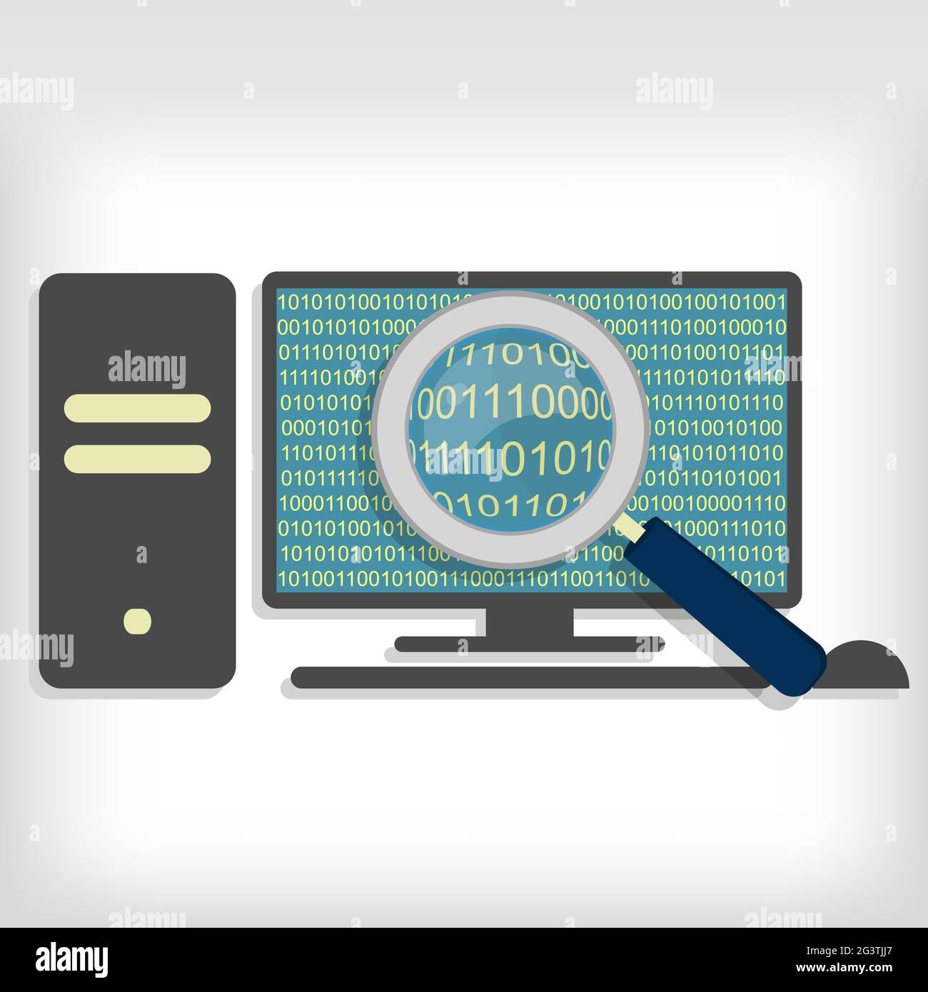 Magnifying glass looking code hi-res stock photography and images - Alamy