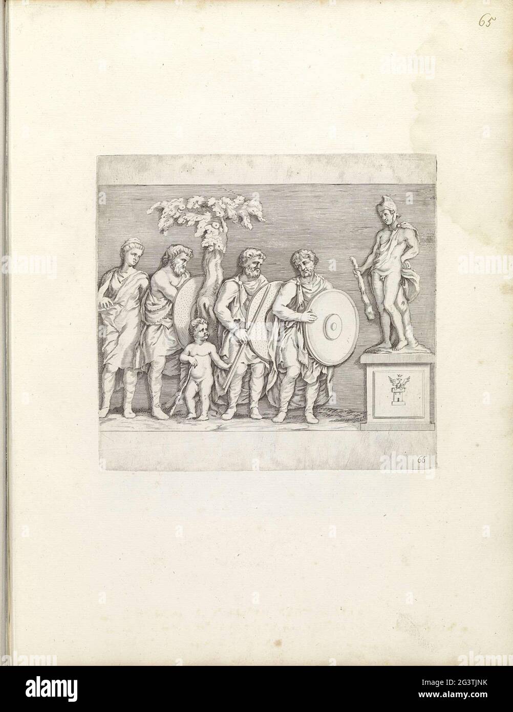 Bas-relief with soldiers at an image of Hercules; Galleria Giustiniana ...