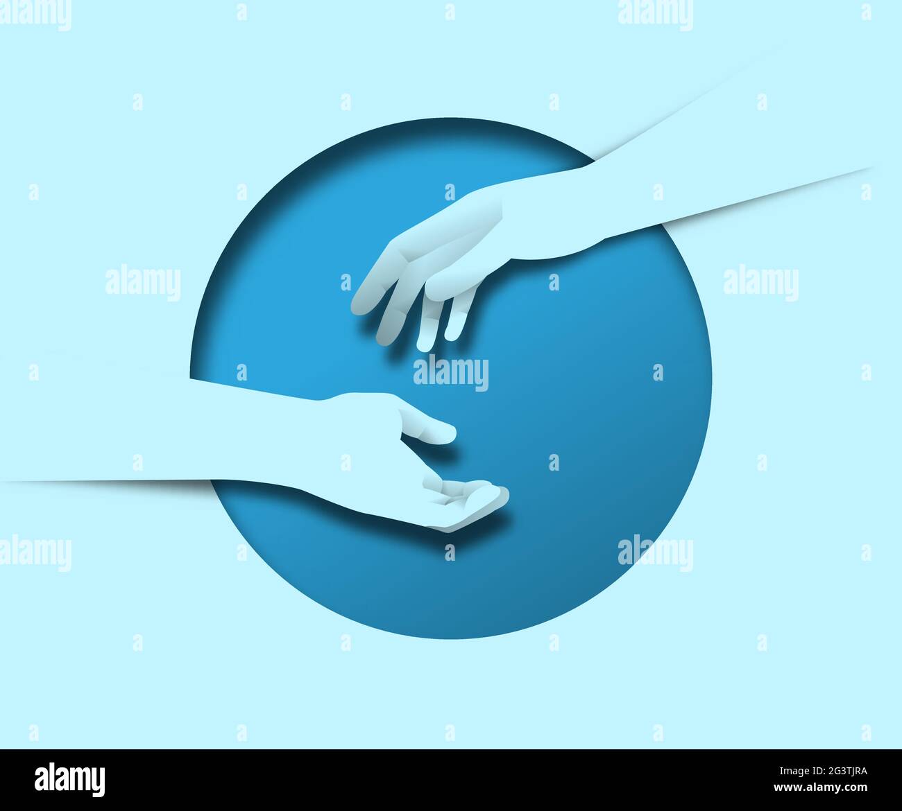 Paper cut two business Stock Vector Images - Alamy