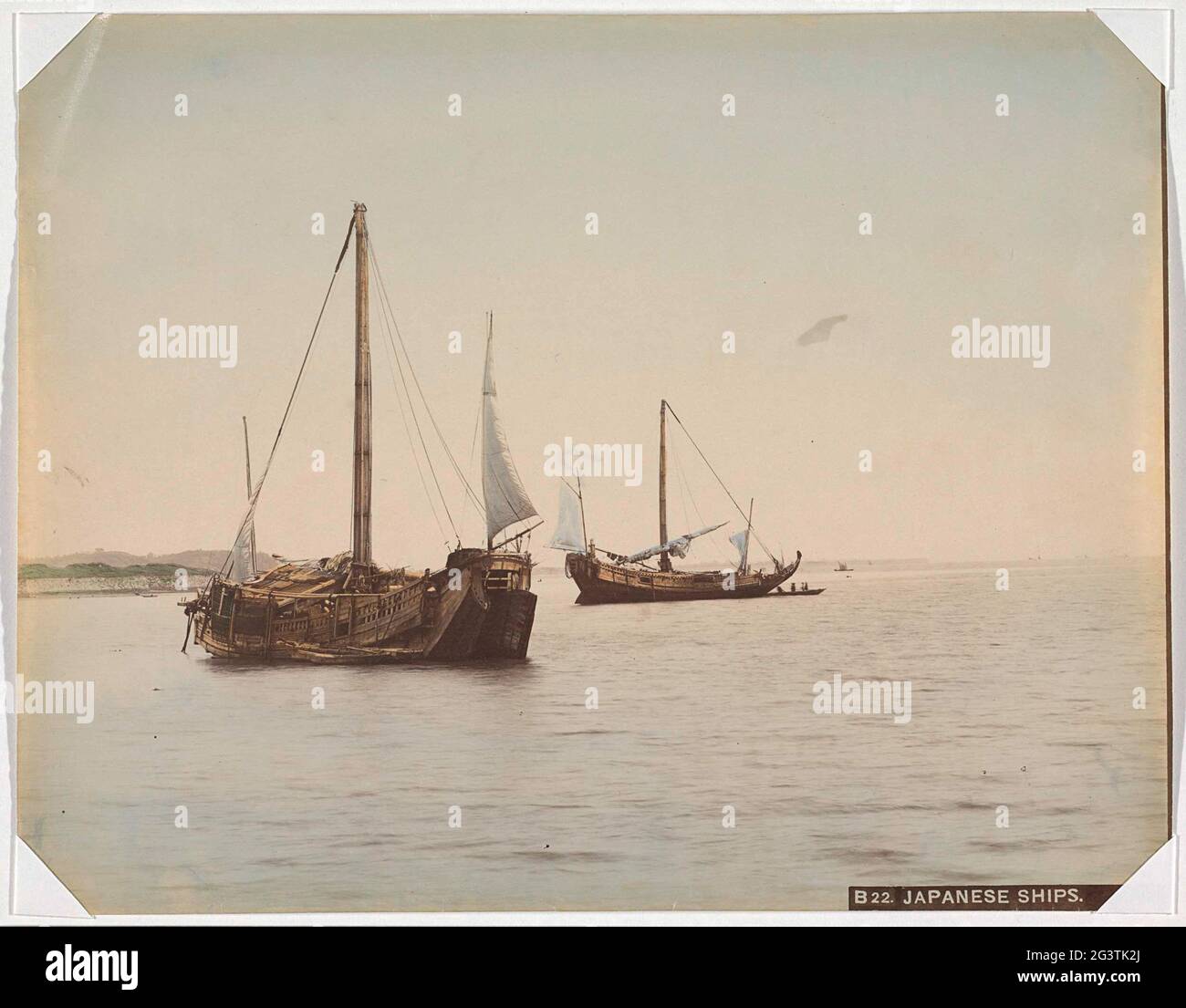 Japanese sailing ships; Japanese ships. Part of album with 69 photos of ...