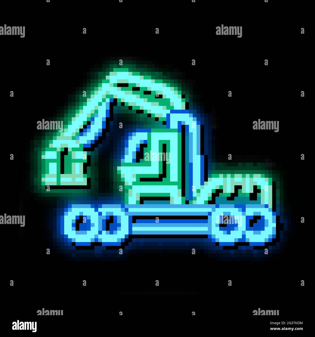 logging industry machine neon glow icon illustration Stock Vector Image ...