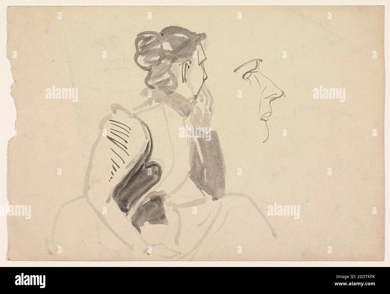 Averted face hi-res stock photography and images - Alamy