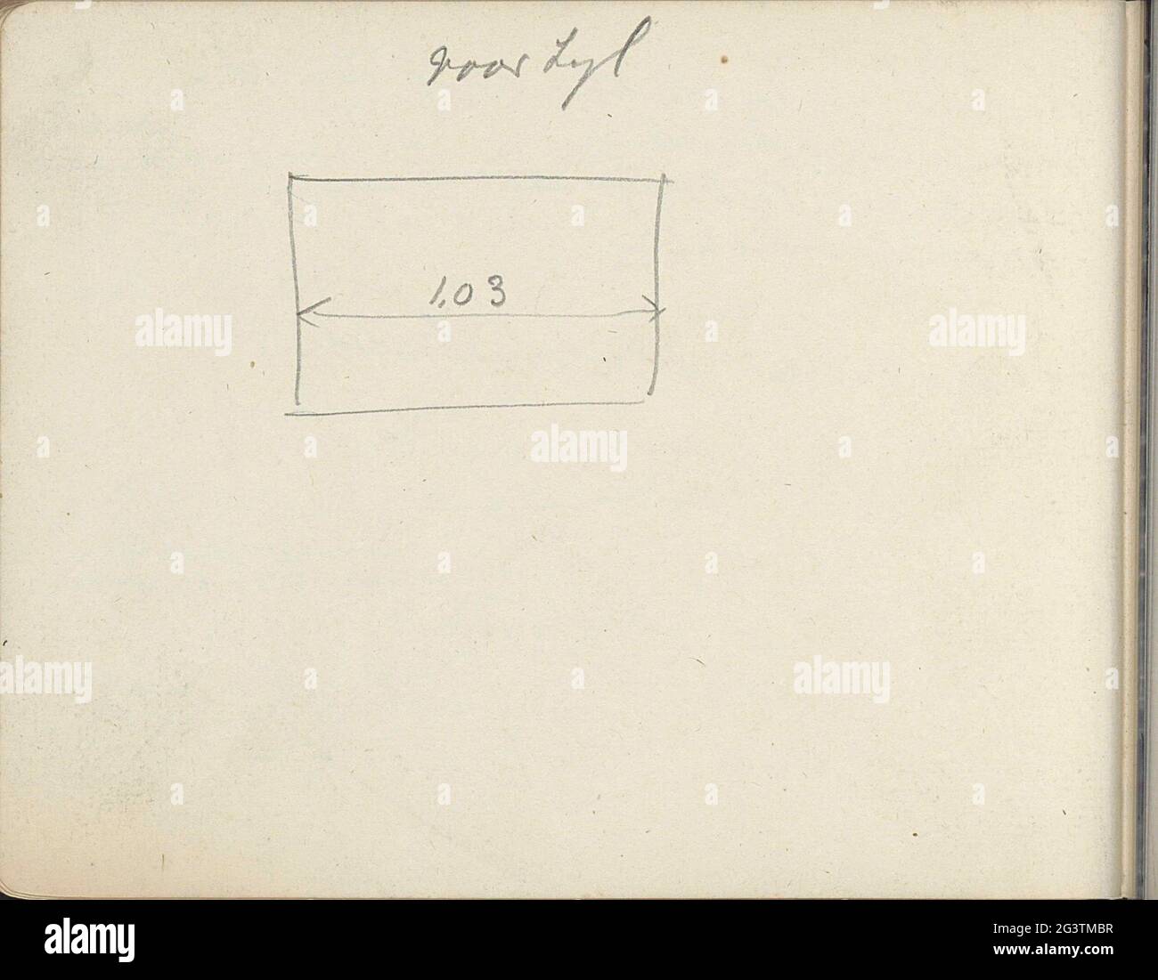 Rectangle. Leaf 20 Verso from a sketchbook with 24 sheets Stock Photo ...