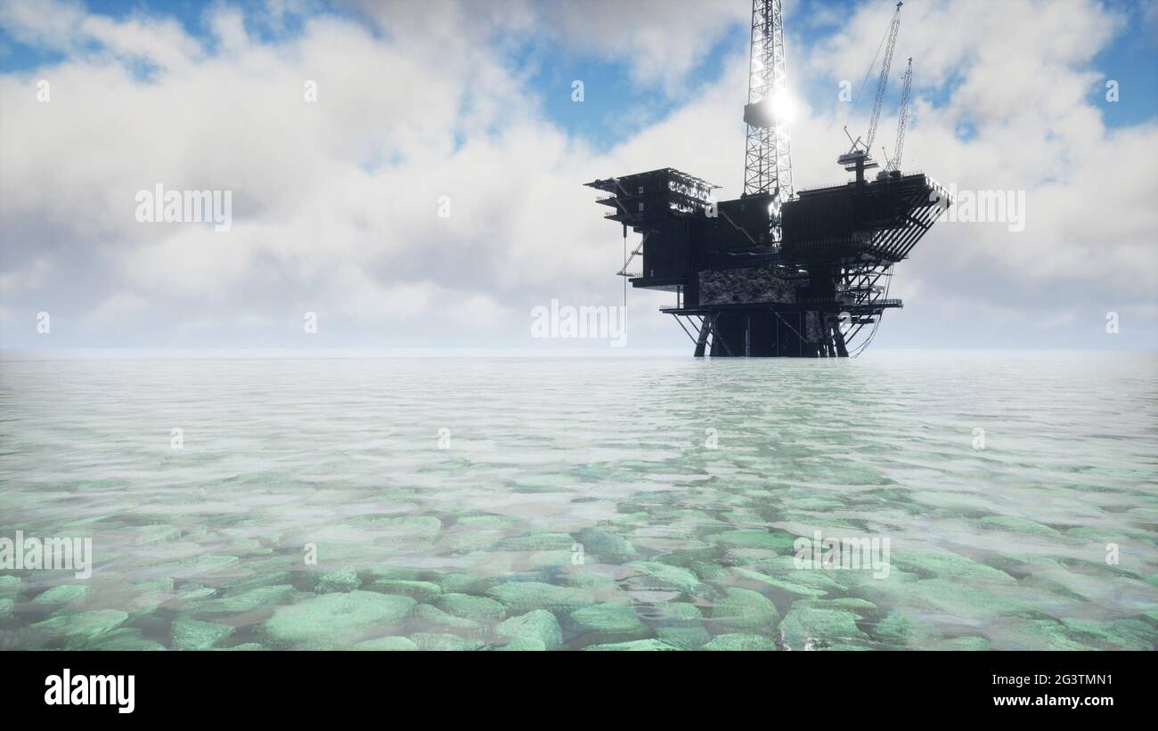 Large offshore oil platform hi-res stock photography and images - Alamy