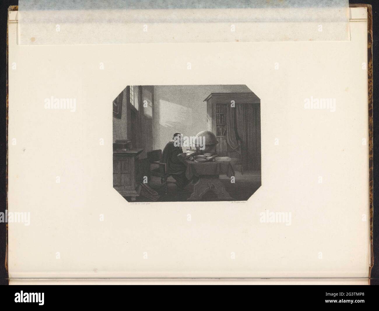 Metius, approx. 1600; Metius. Portrait of the mathematician Adriaan ...