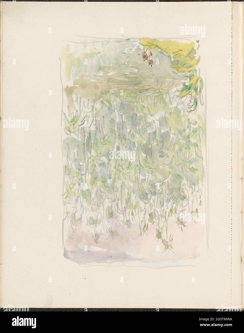 Figures at the shore of a river in the jungle of Siam. Page 14 from a ...