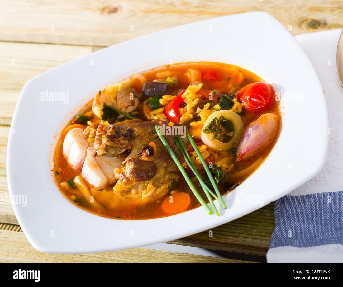 Traditional Georgian soup Kharcho Stock Photo - Alamy