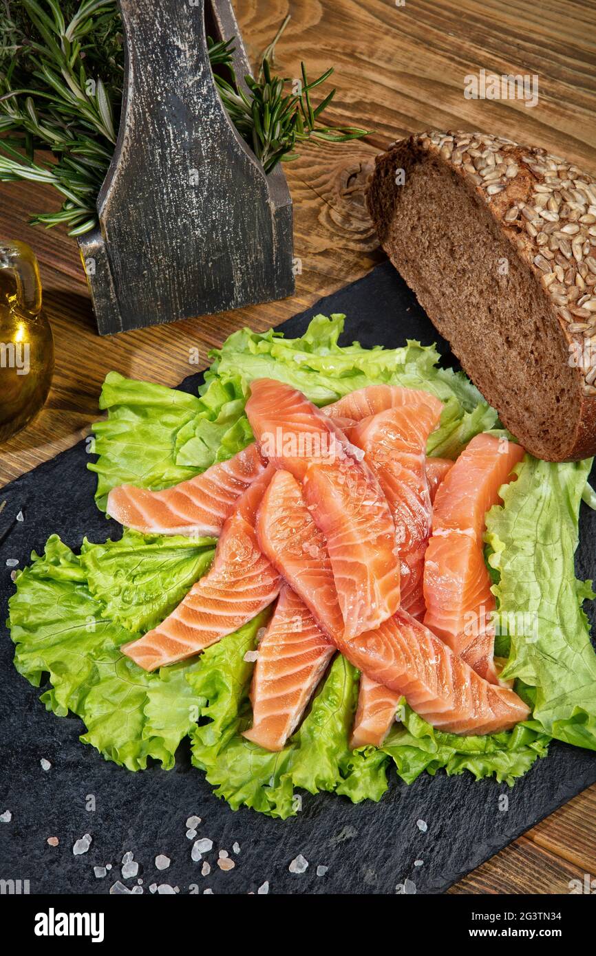 Red Fish And Oil Stock Photo - Alamy