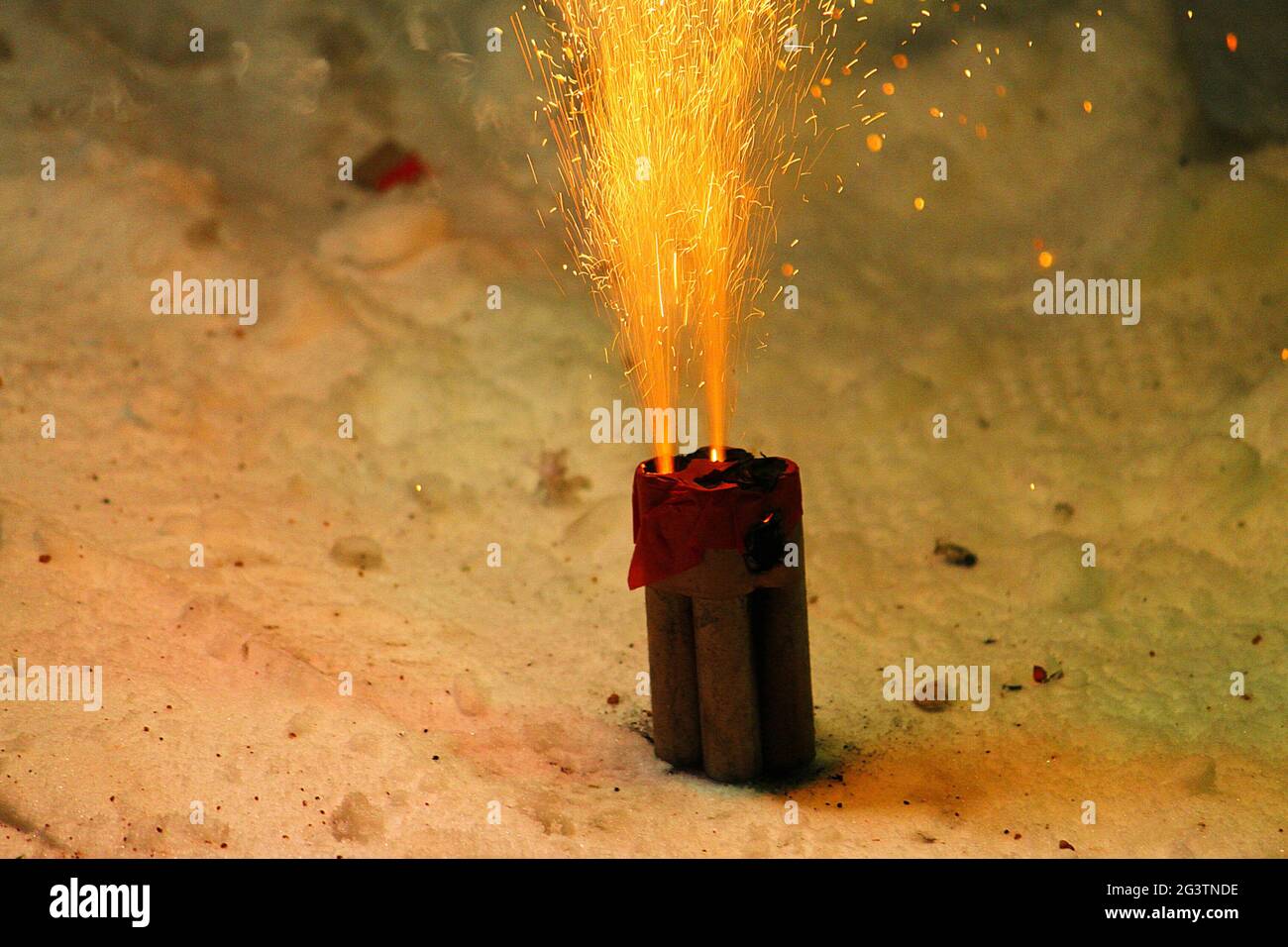 Closeup shot of a burning firecracker Stock Photo - Alamy