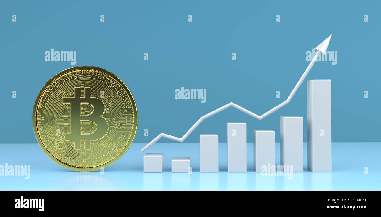 Bitcoin Price Increase Growth Chart Stock Photo - Alamy