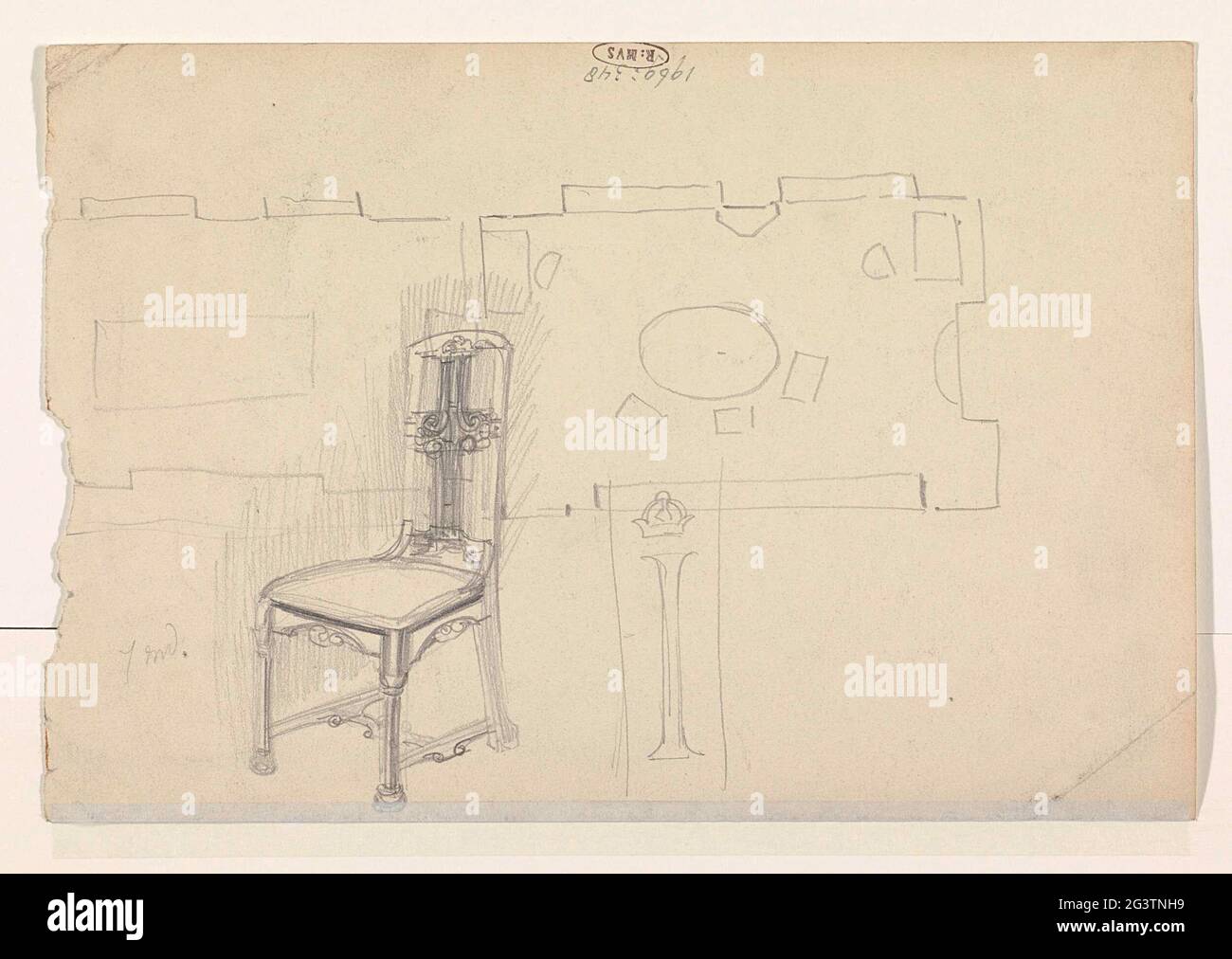 Design for a chair and a map Stock Photo - Alamy