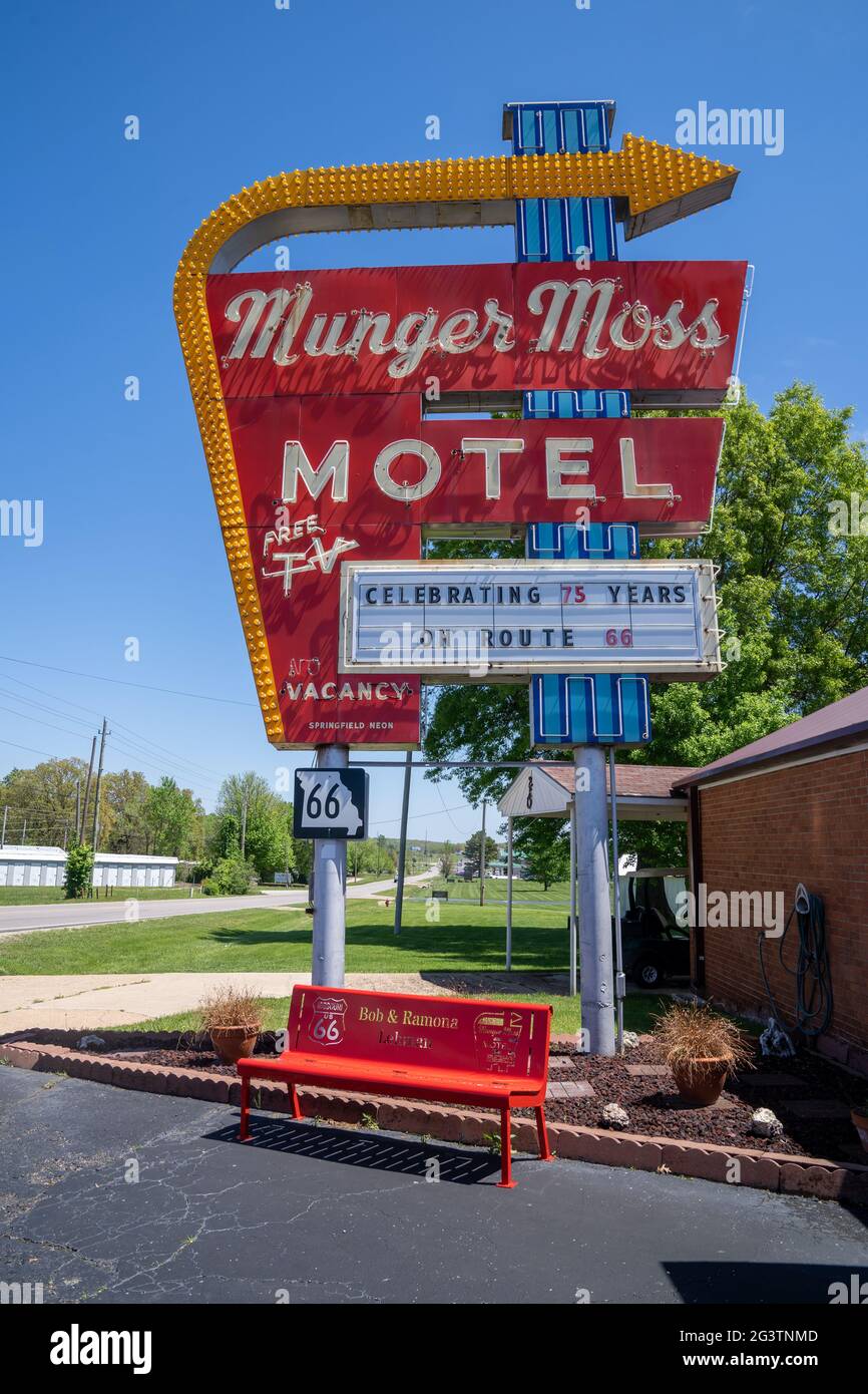 Lebanon, Missouri - May 5, 2021: Classic neon sign for the famous ...
