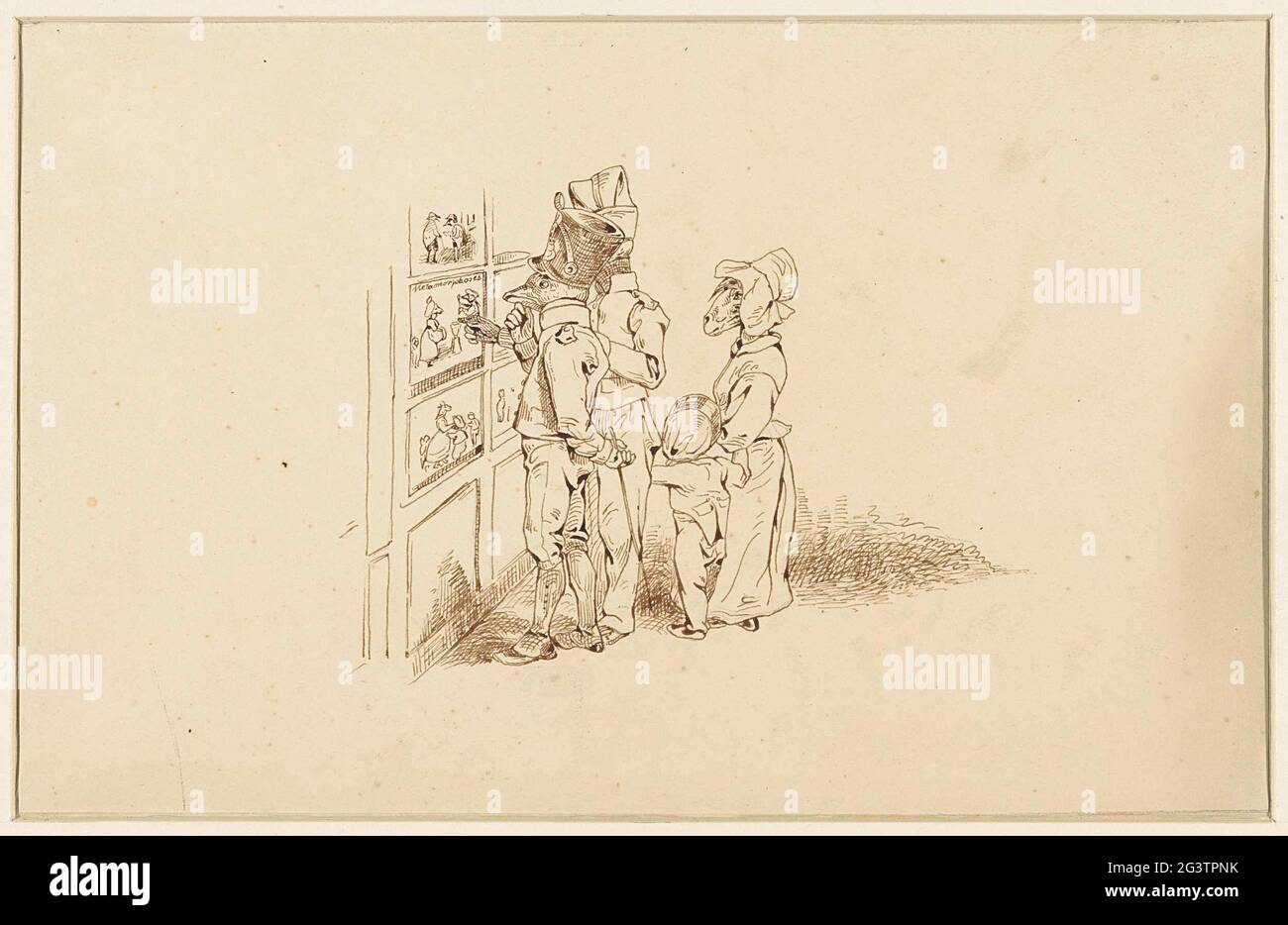 Animal fabul; Seven pent drawings of animal fabers from Wilhelm Koller ...