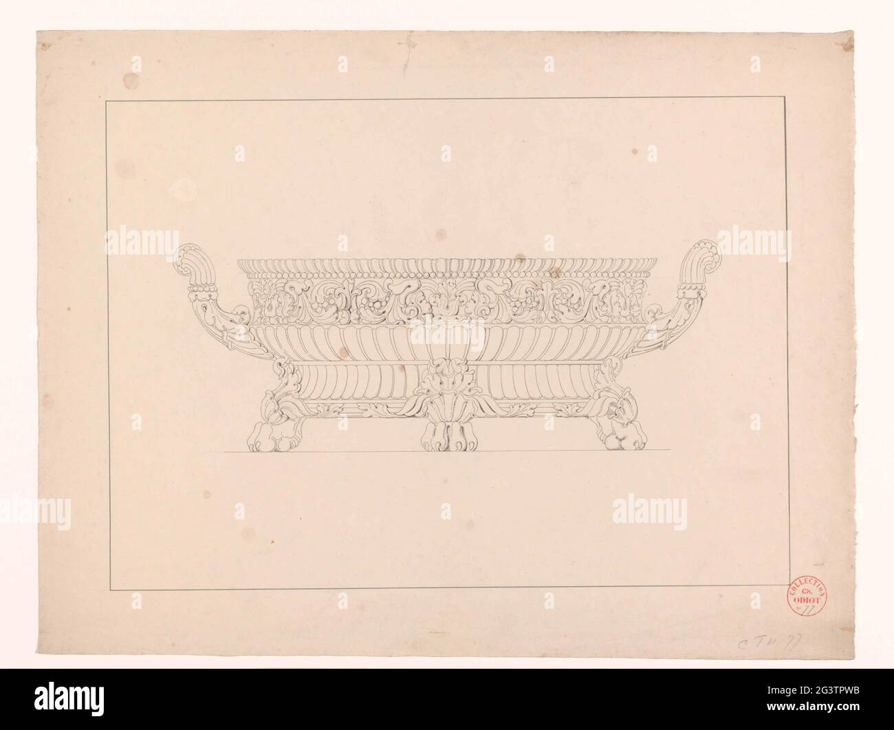 Design for a Réchaud (in true size Stock Photo - Alamy