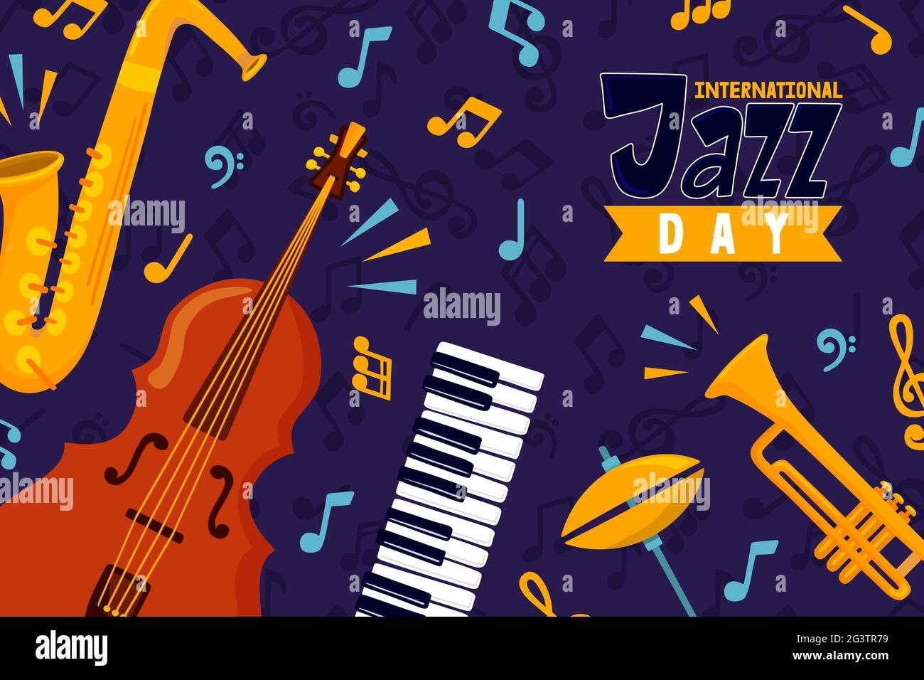 Cartoon Jazz Instruments