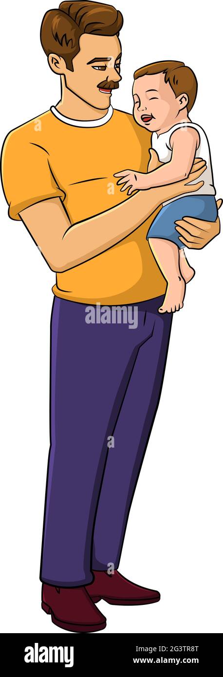 Father cradling baby boy Cut Out Stock Images & Pictures - Alamy