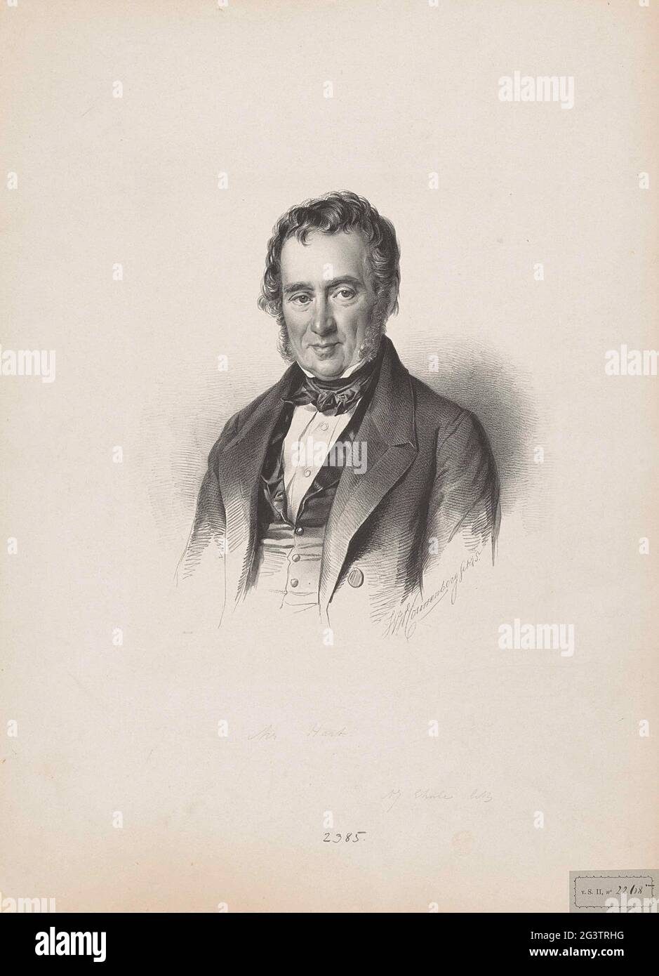 Portrait of an unknown man, possibly Mr. Hart. Portressed carries long ...