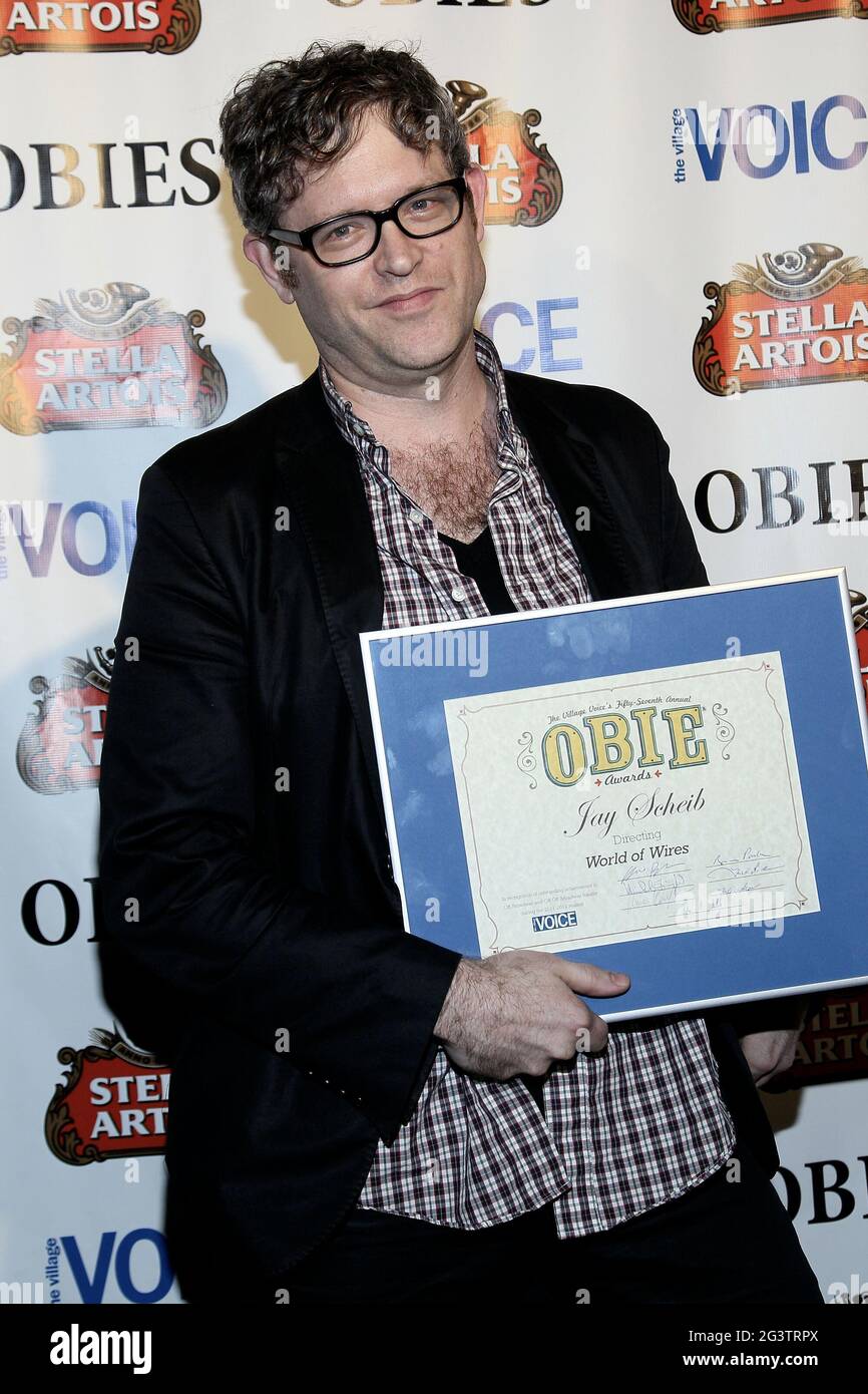 New York, NY, USA. 21 May, 2012. Jay Scheib at the 57th annual Obie ...