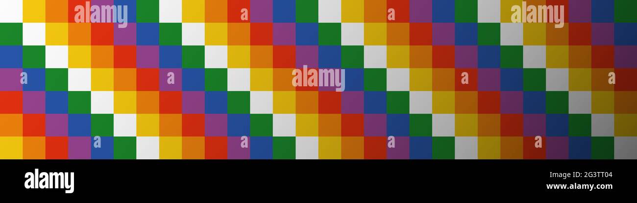 Indigenous wiphala nation flag illustration of traditional native ...