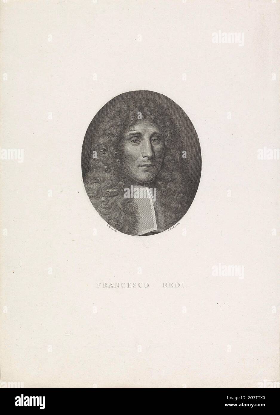 Portrait of doctor, biologist and poet Francesco redi; Portraits of ...
