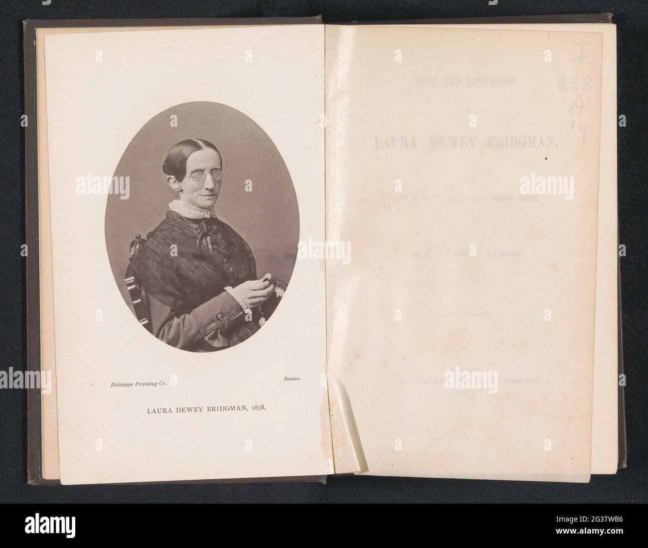 Laura Dewey Bridgman, 1878 Stock Photo - Alamy