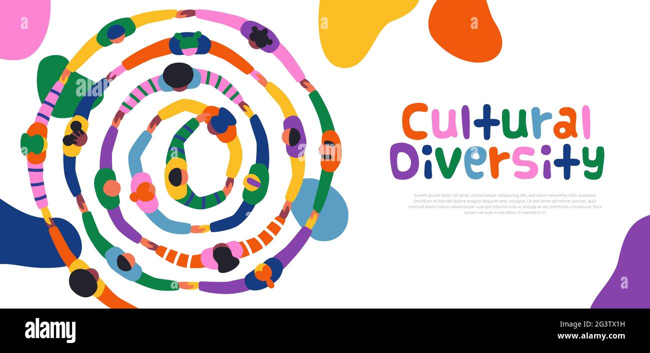 World Day for Cultural Diversity web template illustration of colorful ...