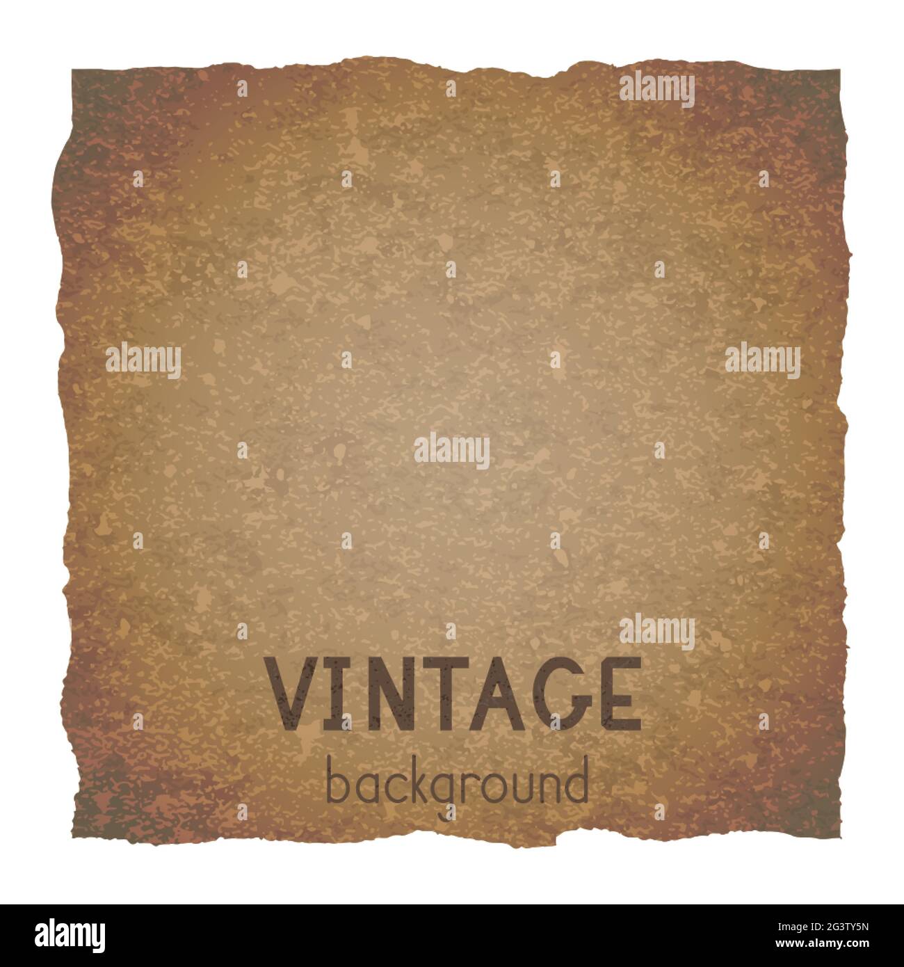 Vector vintage background with torn edges. Grunge texture of old paper ...