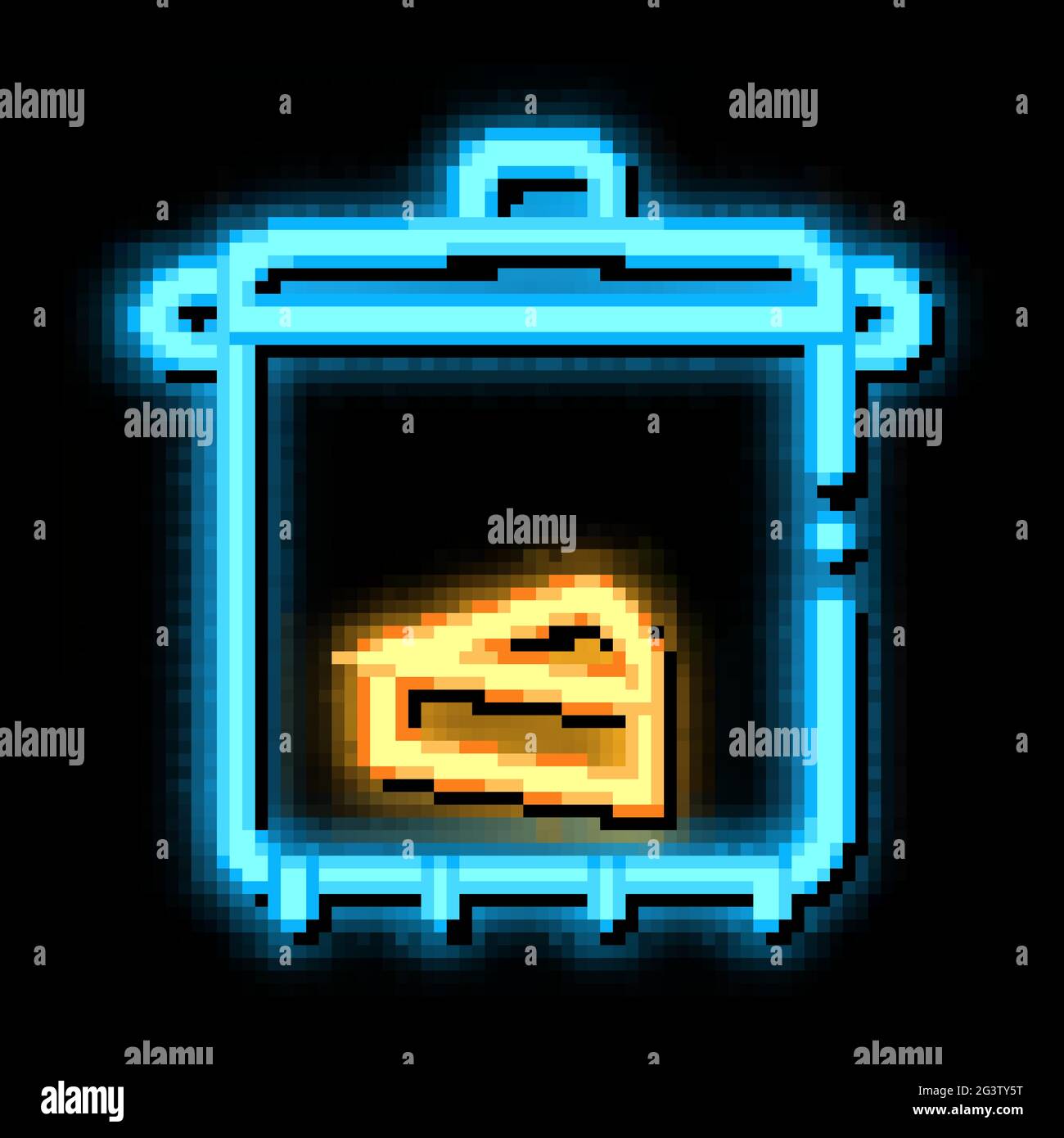 cheese soup pan neon glow icon illustration Stock Vector Image & Art ...