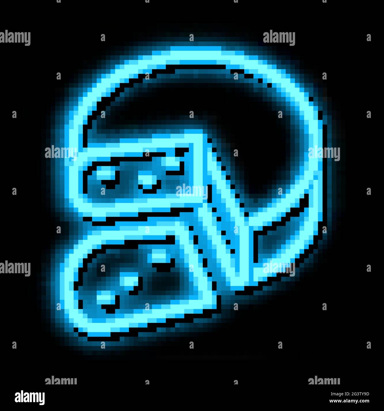 mozzarella cheese head neon glow icon illustration Stock Vector Image ...