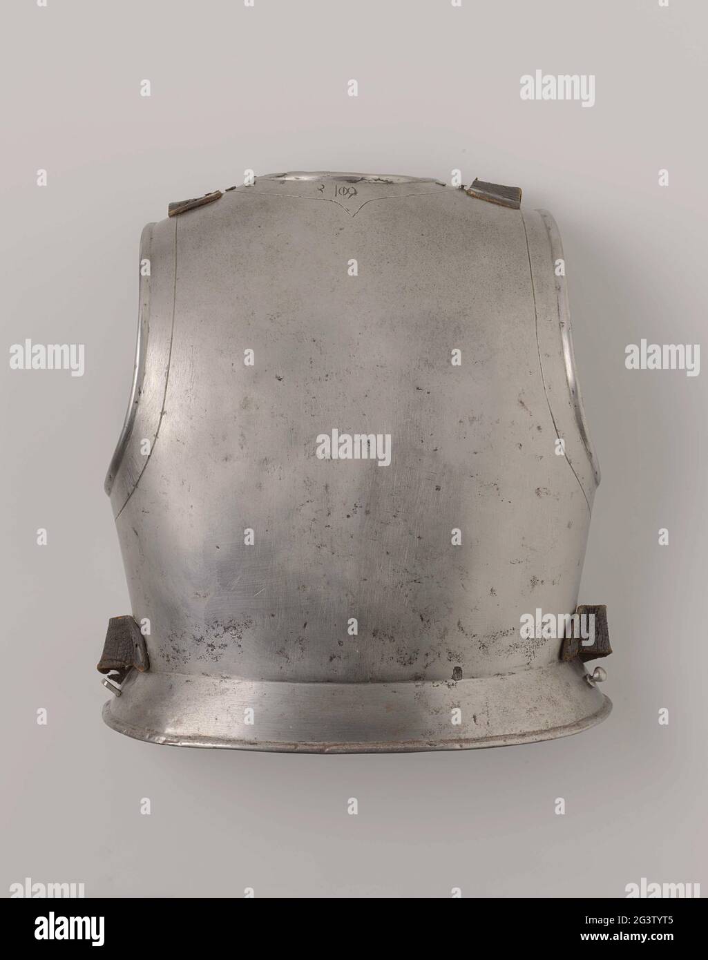 Back plate of half harness. Back plate, iron, blank, the arm and neck ...