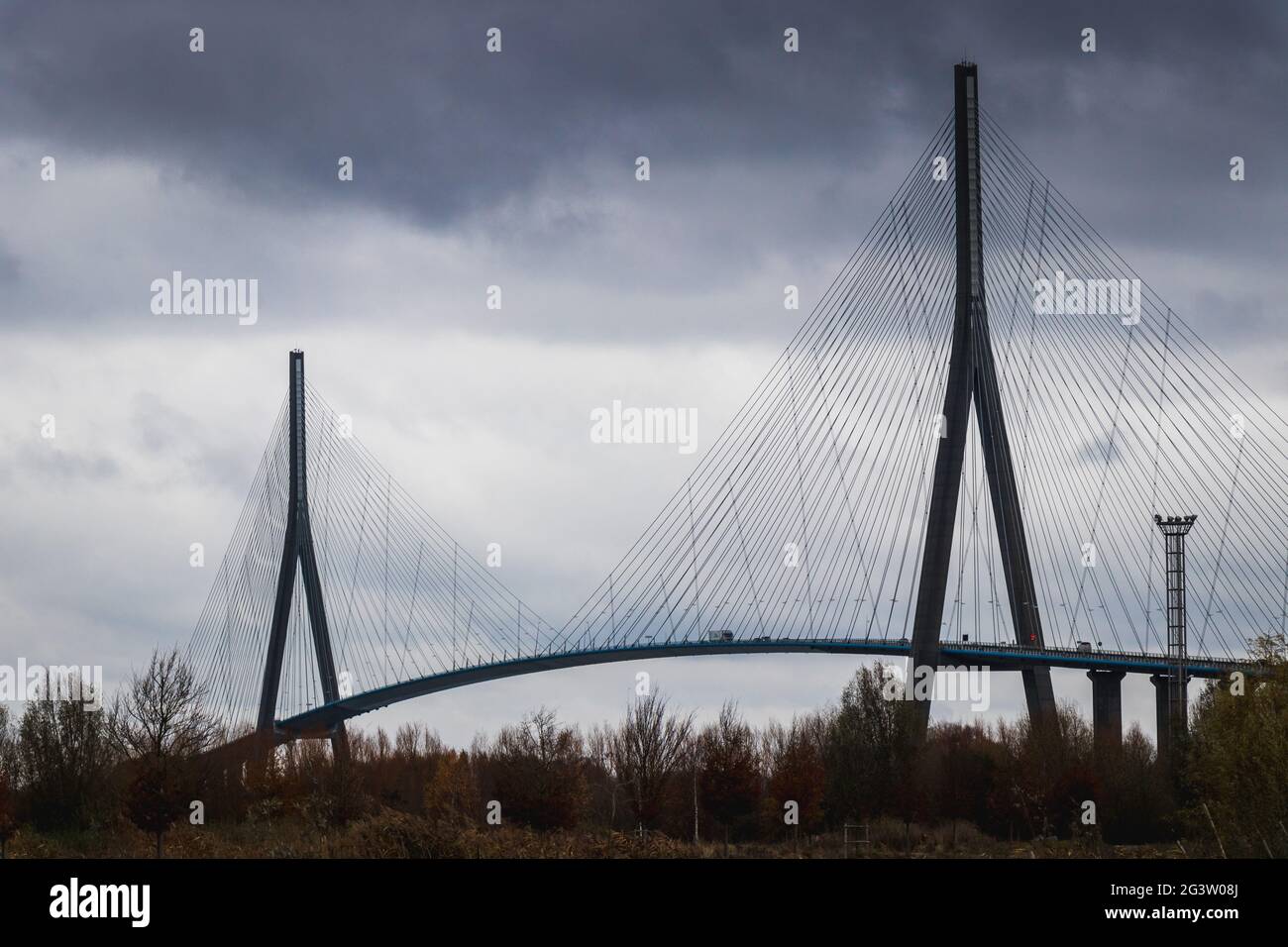 Beautiful view of the famous Anzac Bridge in Sydney, Australia Stock ...