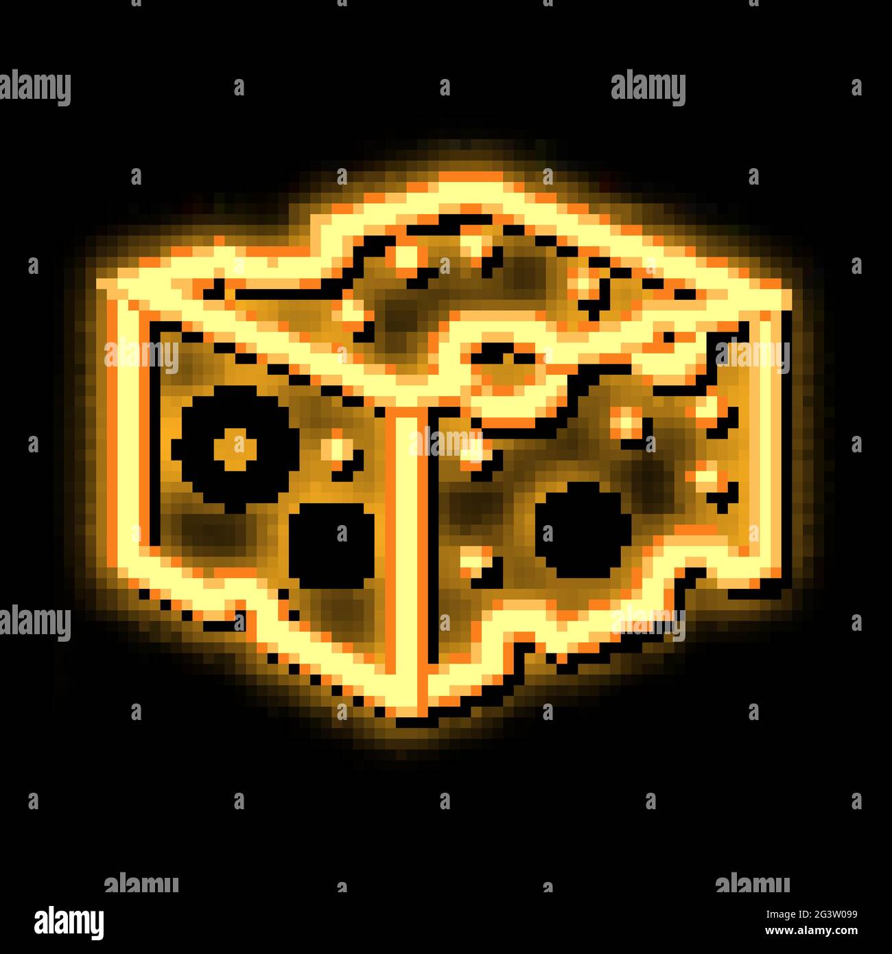 coarse cheese bar neon glow icon illustration Stock Vector Image & Art ...