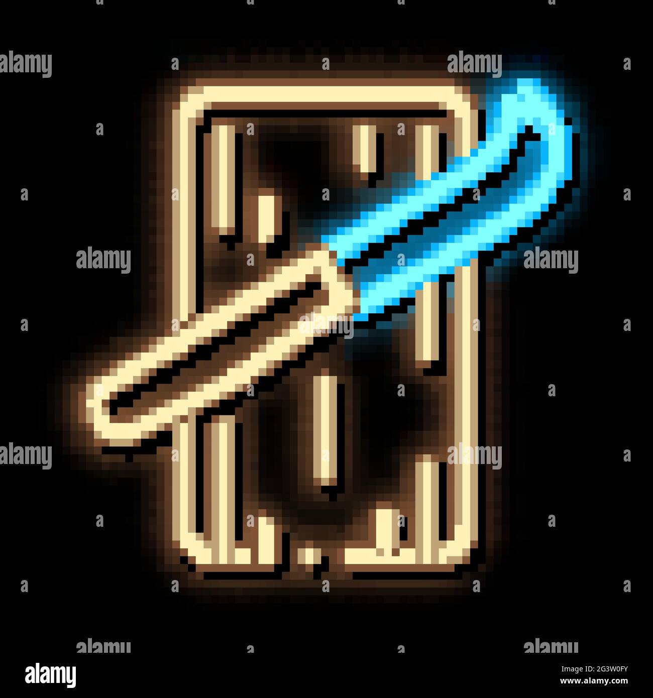 kitchen knife for cheese neon glow icon illustration Stock Vector Image ...