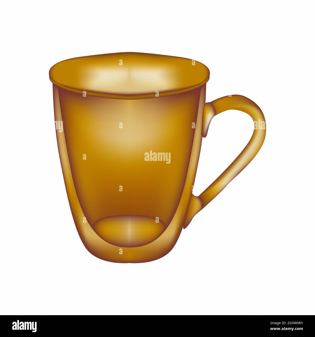 Illustration of a shiny cup on a white background Stock Photo - Alamy