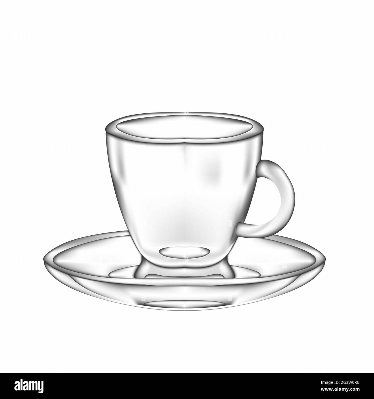 Illustration of a shiny cup on a white background Stock Photo - Alamy