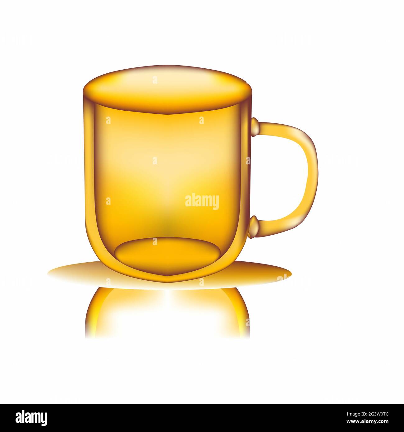 Illustration of a shiny cup on a white background Stock Photo - Alamy