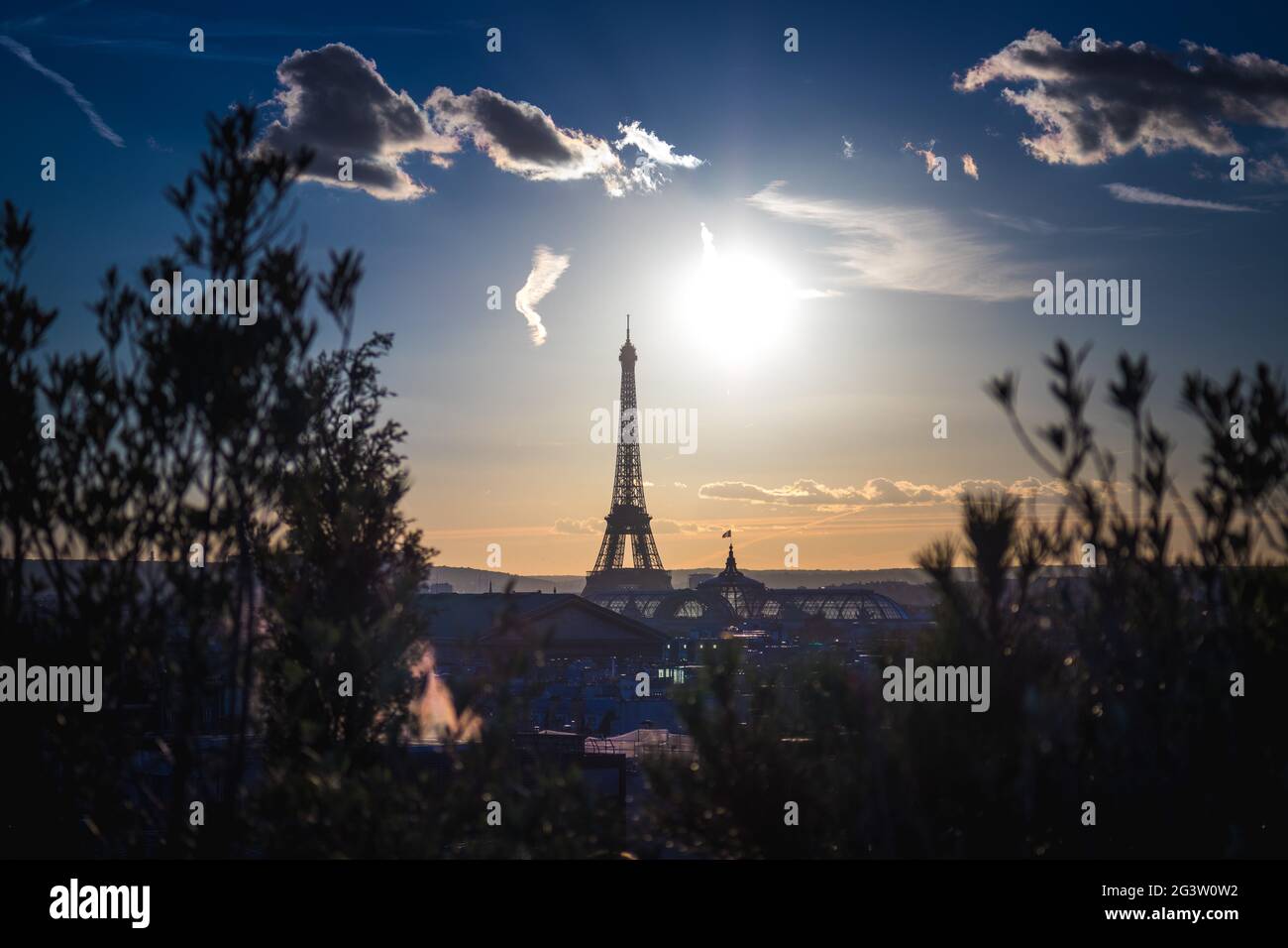 Beautiful scenery of a cityscape with the Eiffel Tower in Paris, France ...
