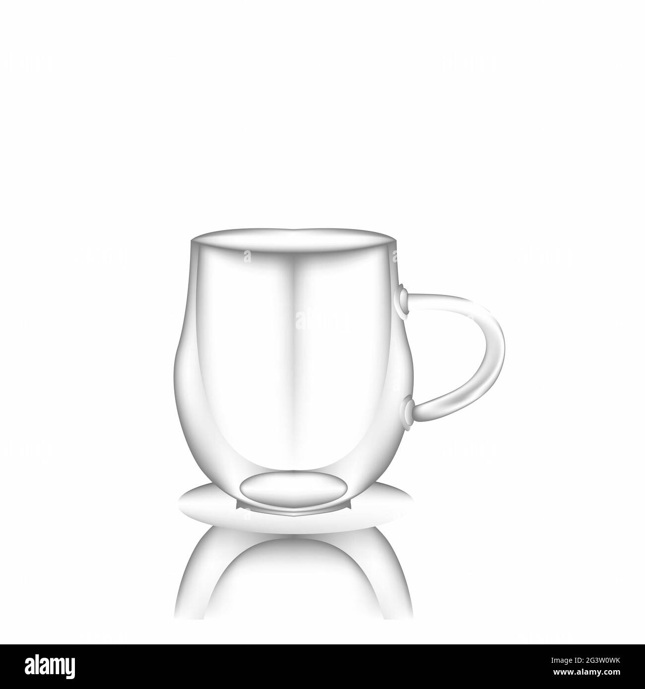 Illustration of a shiny cup on a white background Stock Photo - Alamy