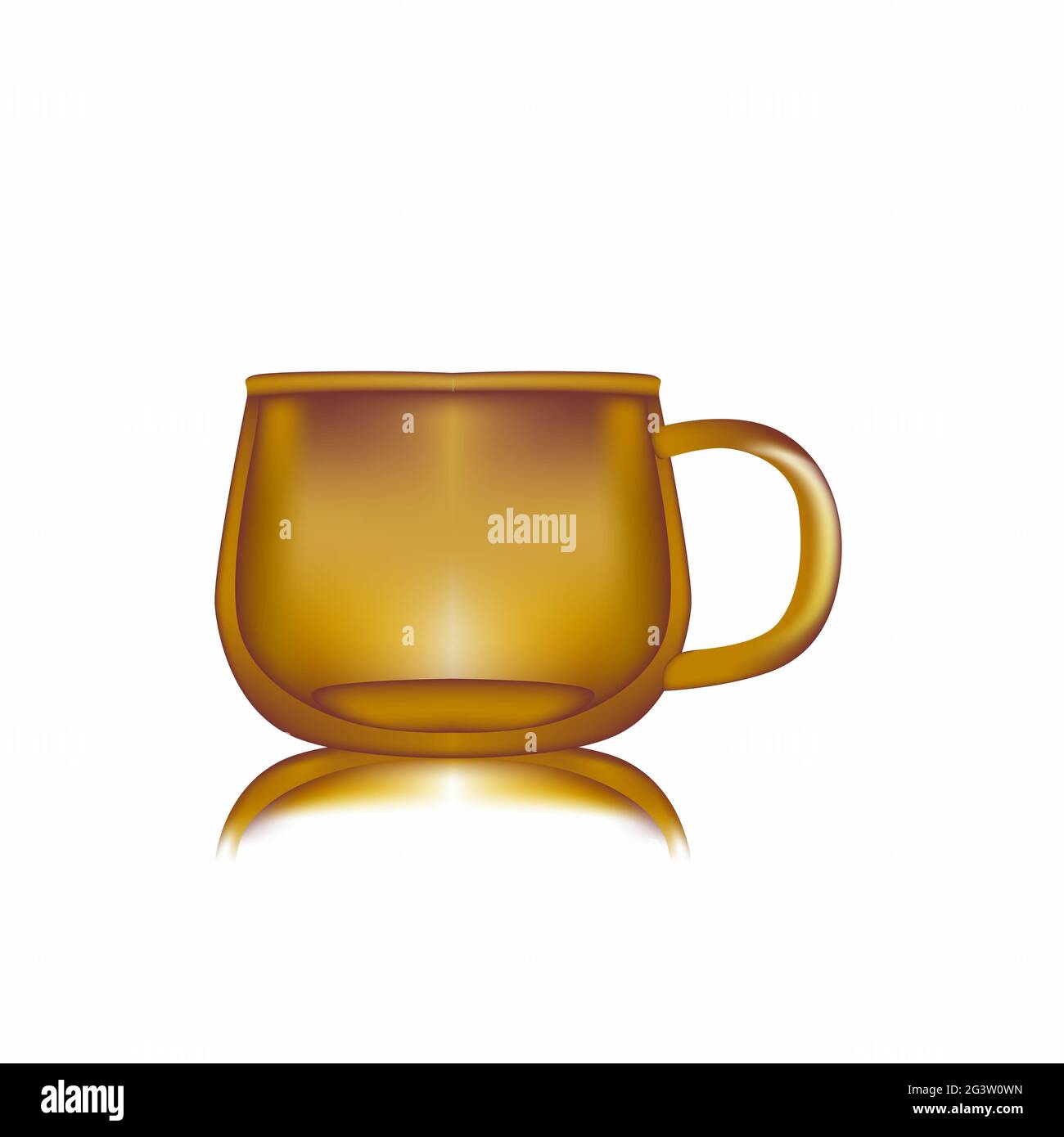 Illustration of a shiny cup on a white background Stock Photo - Alamy